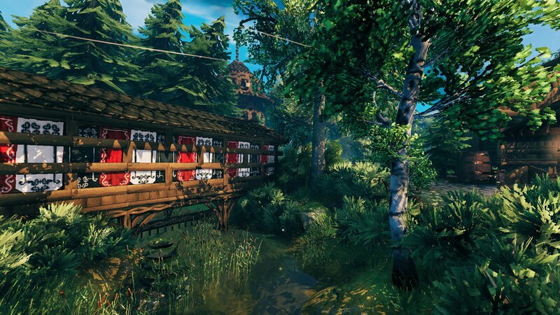 Japanese Fantasy Spawn Village - Kokubo Mura Valheim Build