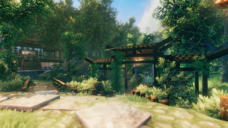 Japanese Fantasy Spawn Village - Kokubo Mura Valheim Build