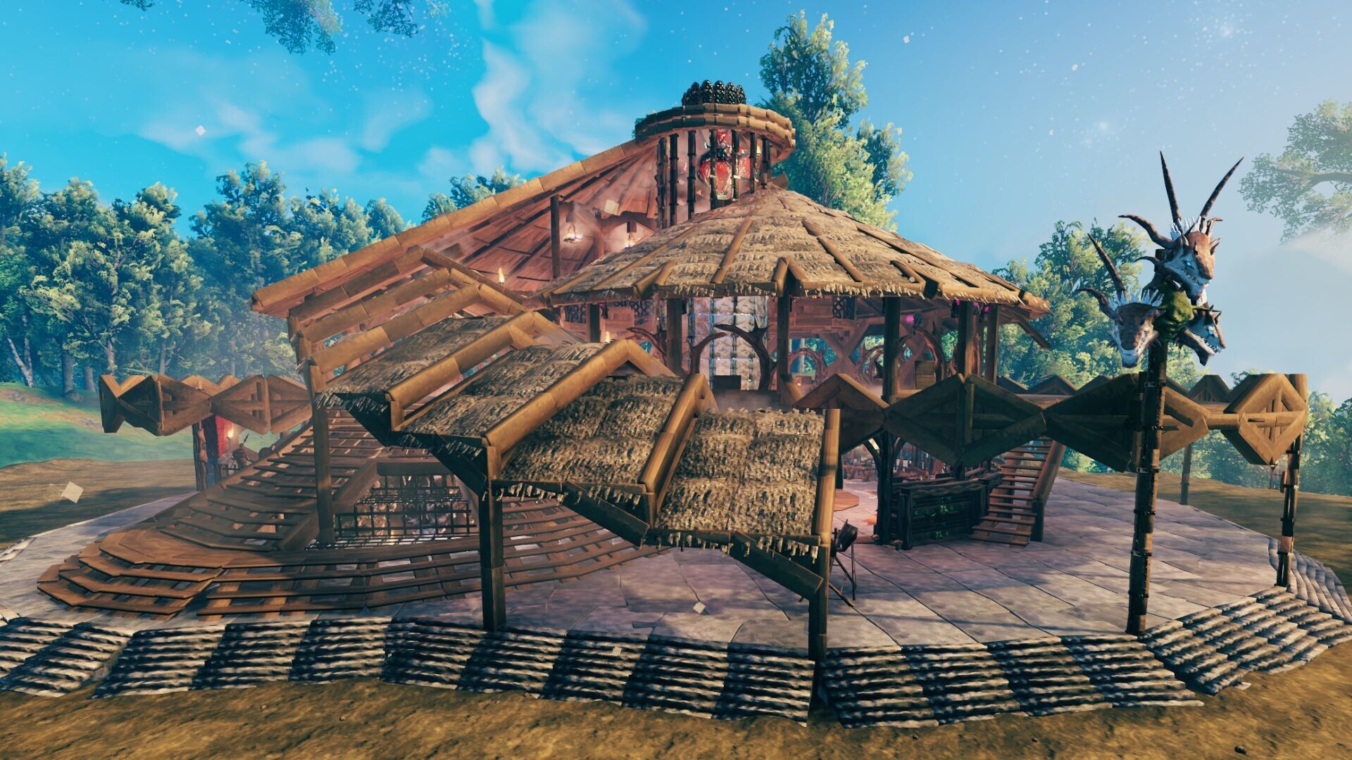 Sneglehus w/Blueprint. Fully furbished Main base except blacksmith. Valheim Build