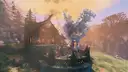 the charred Dawn Hill Retreat Valheim Build