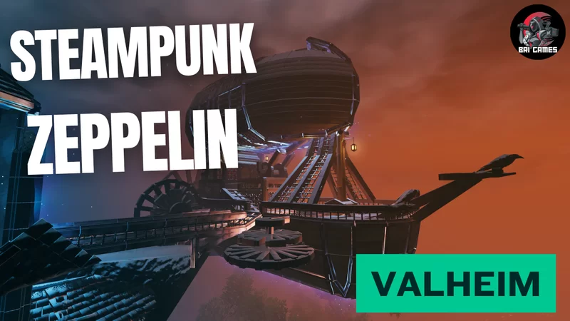 Steampunk Zeppelin Valheim Build