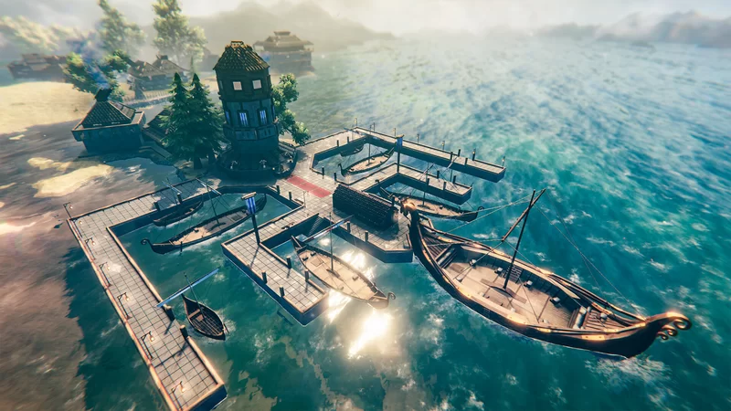 Lighthouse Harbor! Valheim Build