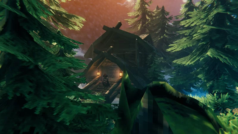 Simple Loghouse Valheim Build