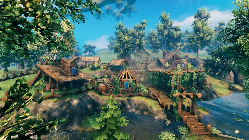 300 wood starter village Valheim Build