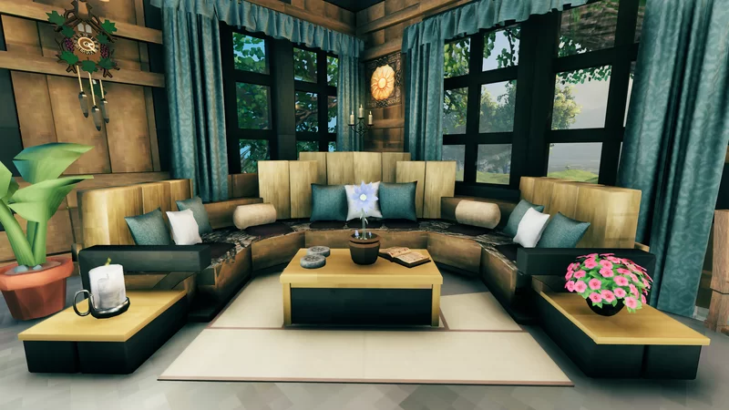 Custom Corner Couch Interactive (Modded) Valheim Build